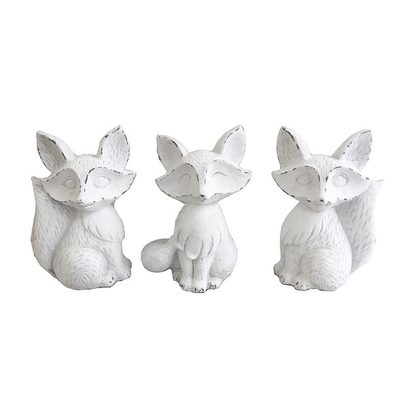 Estabrook's - MC Fox Statue White 7.9"